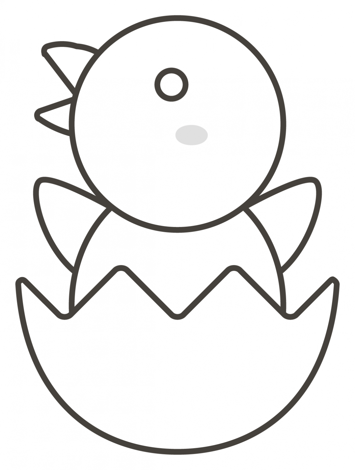 Hatching Chick coloring page - ColouringPages
