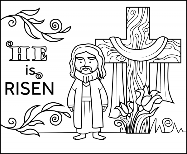 He is Risen coloring page - ColouringPages