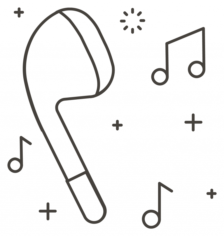 Headphone coloring page - ColouringPages