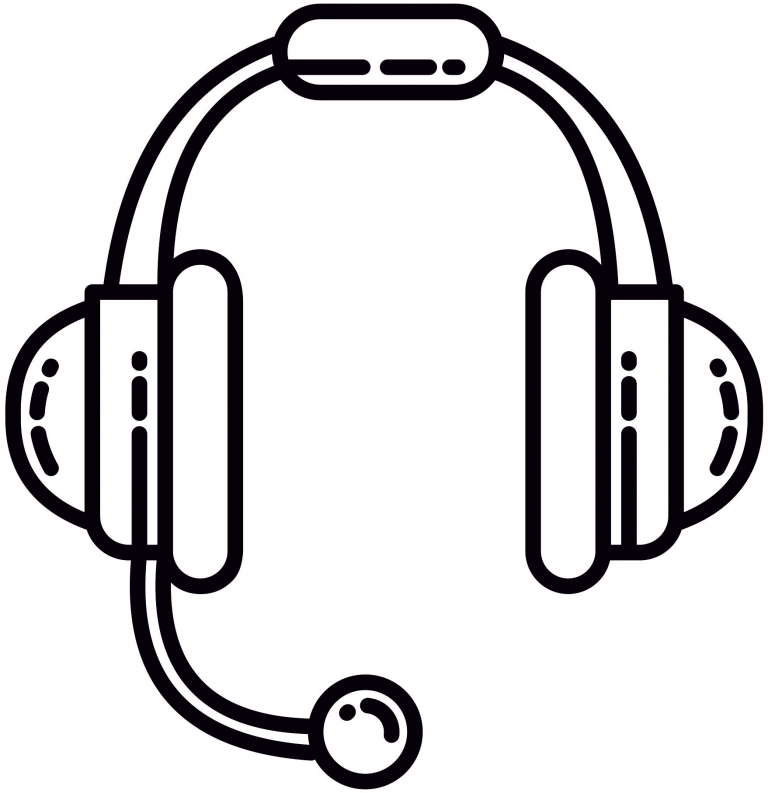 Headset coloring page - ColouringPages