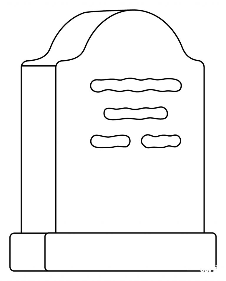 Headstone Emoji coloring page - ColouringPages