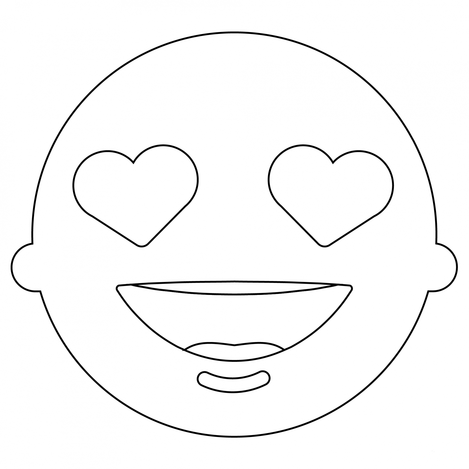 Heart Eyes Face Emoji coloring page - ColouringPages
