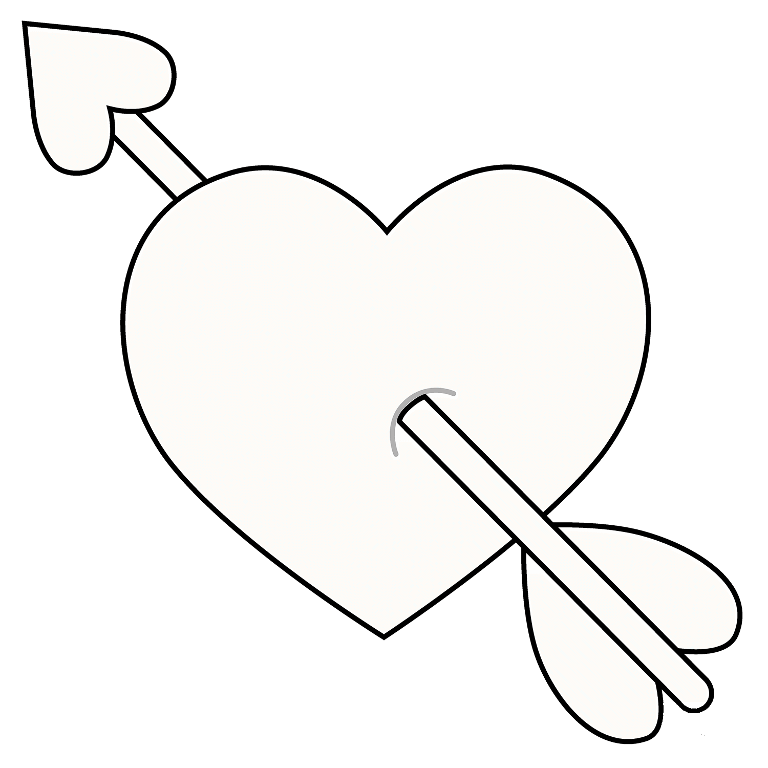 Heart with Arrow Emoji coloring page - ColouringPages