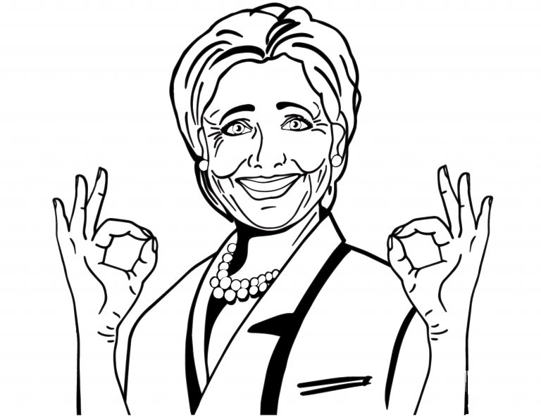 Hillary Clinton coloring page - ColouringPages