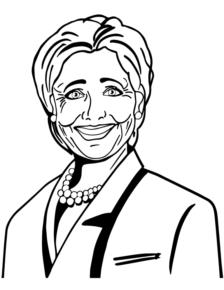 Hillary Clinton coloring page - ColouringPages
