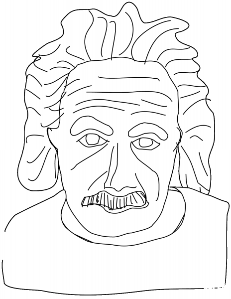 Albert Einstein coloring page - ColouringPages