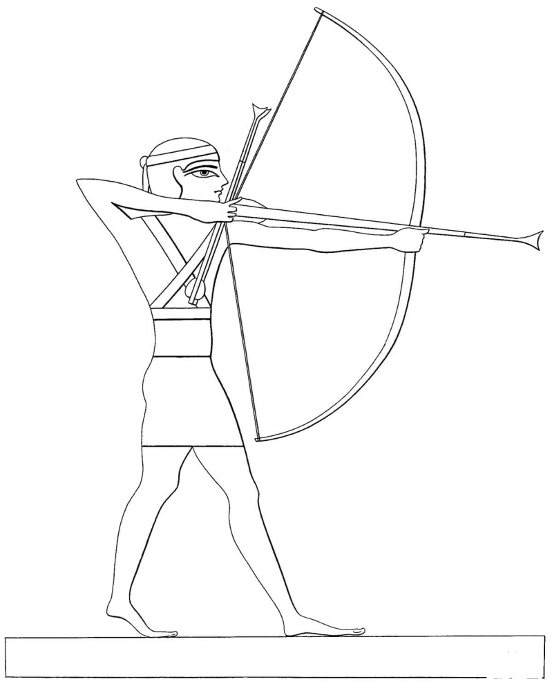 Ancient Egyptian Archer coloring page - ColouringPages