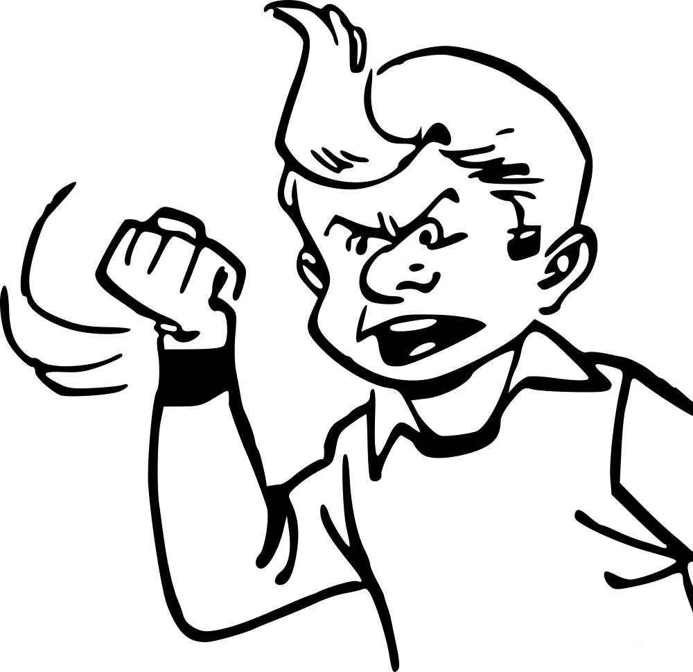 Angry Boy coloring page - ColouringPages