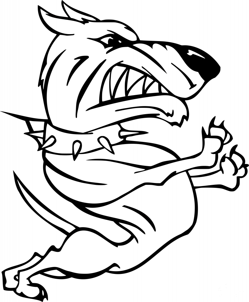 Angry Dog coloring page - ColouringPages