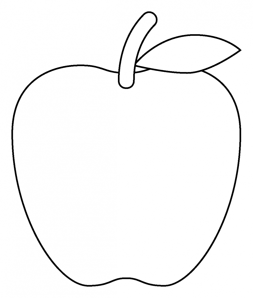 Apple Emoji coloring page - ColouringPages