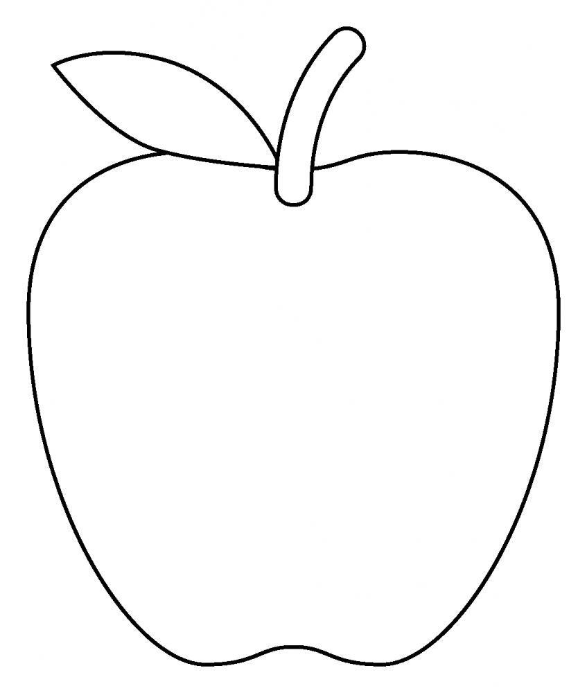Apple Emoji coloring page - ColouringPages