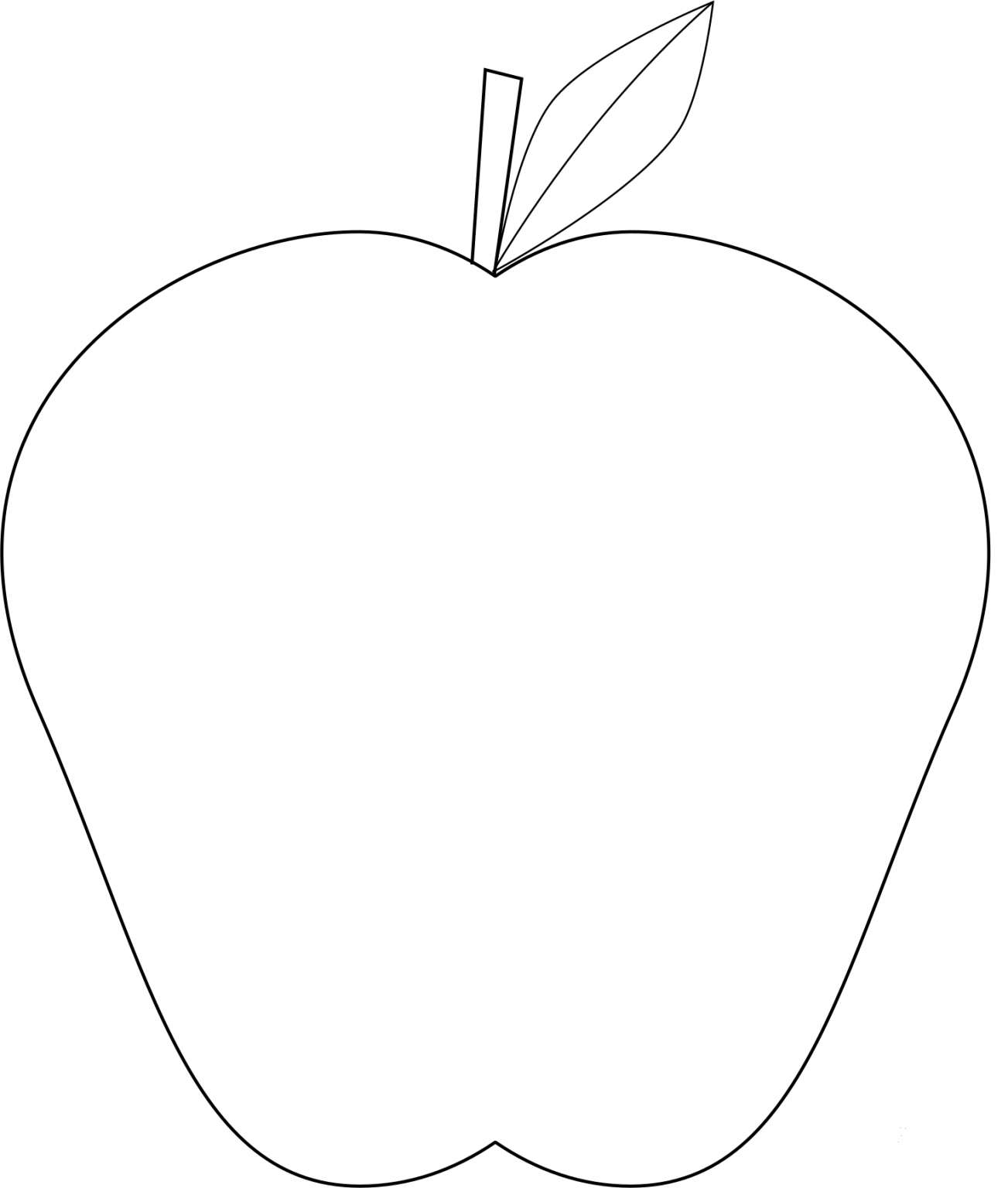 Apple Outline coloring page - ColouringPages
