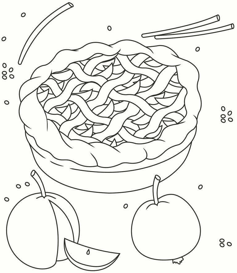Apple Pie coloring page - ColouringPages