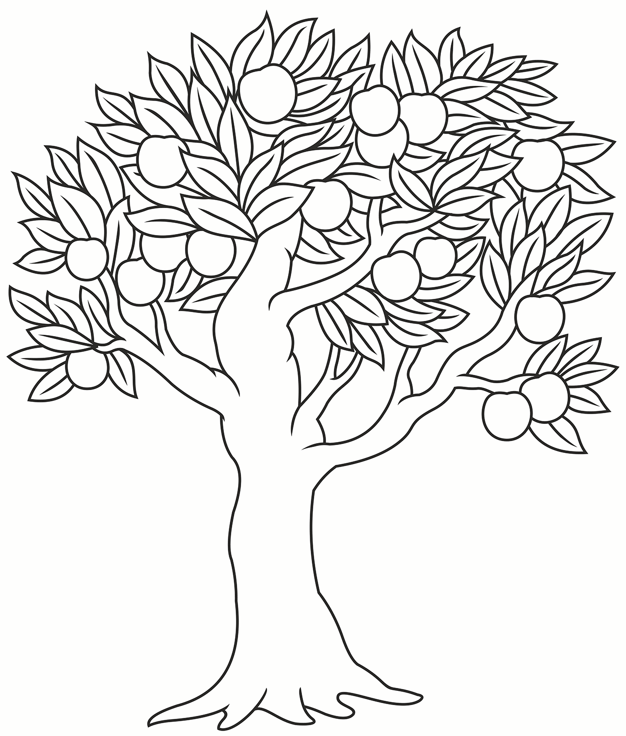 Apple Tree coloring page - ColouringPages