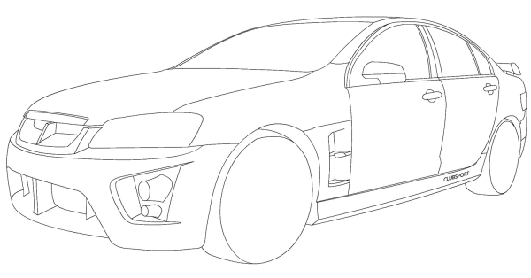 Holden HSV Clubsport coloring page - ColouringPages