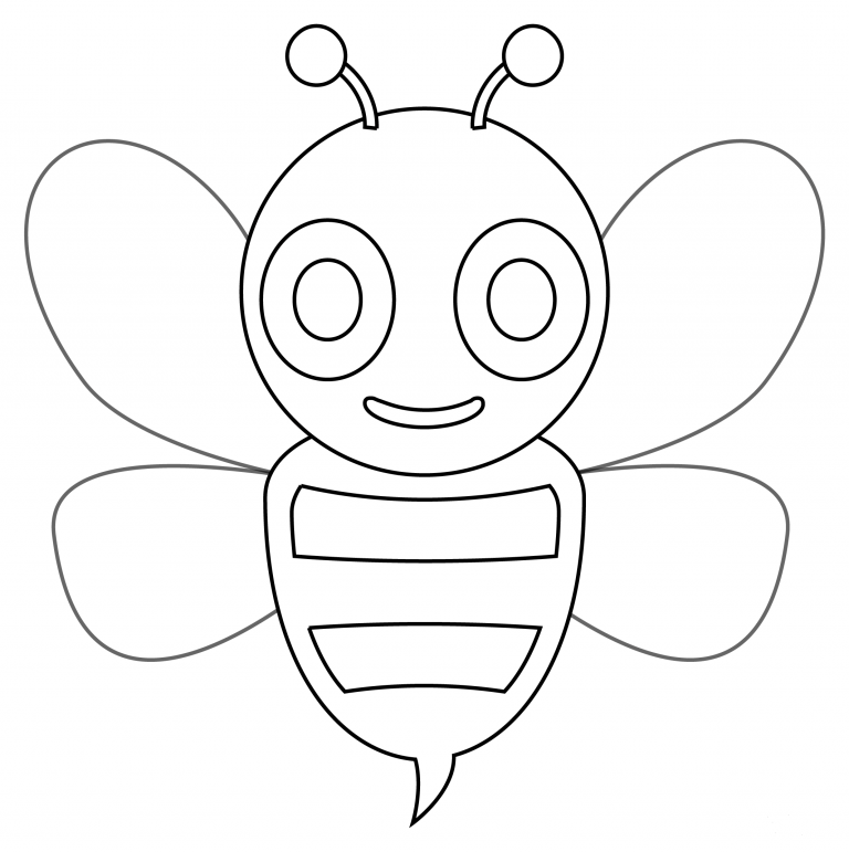 Honeybee coloring page - ColouringPages