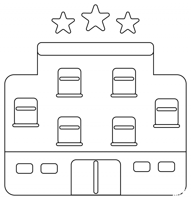 Hotel coloring page - ColouringPages