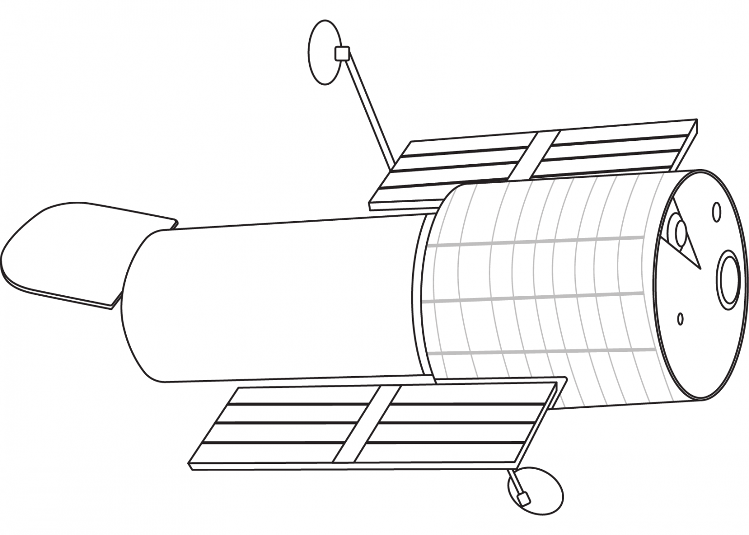 Hubble Telescope coloring page - ColouringPages