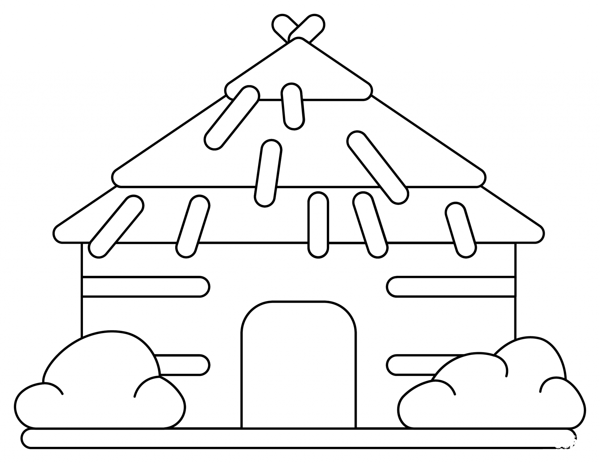 Hut coloring page - ColouringPages