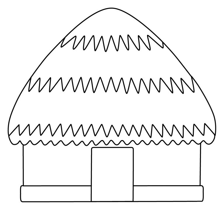 Hut Emoji coloring page - ColouringPages