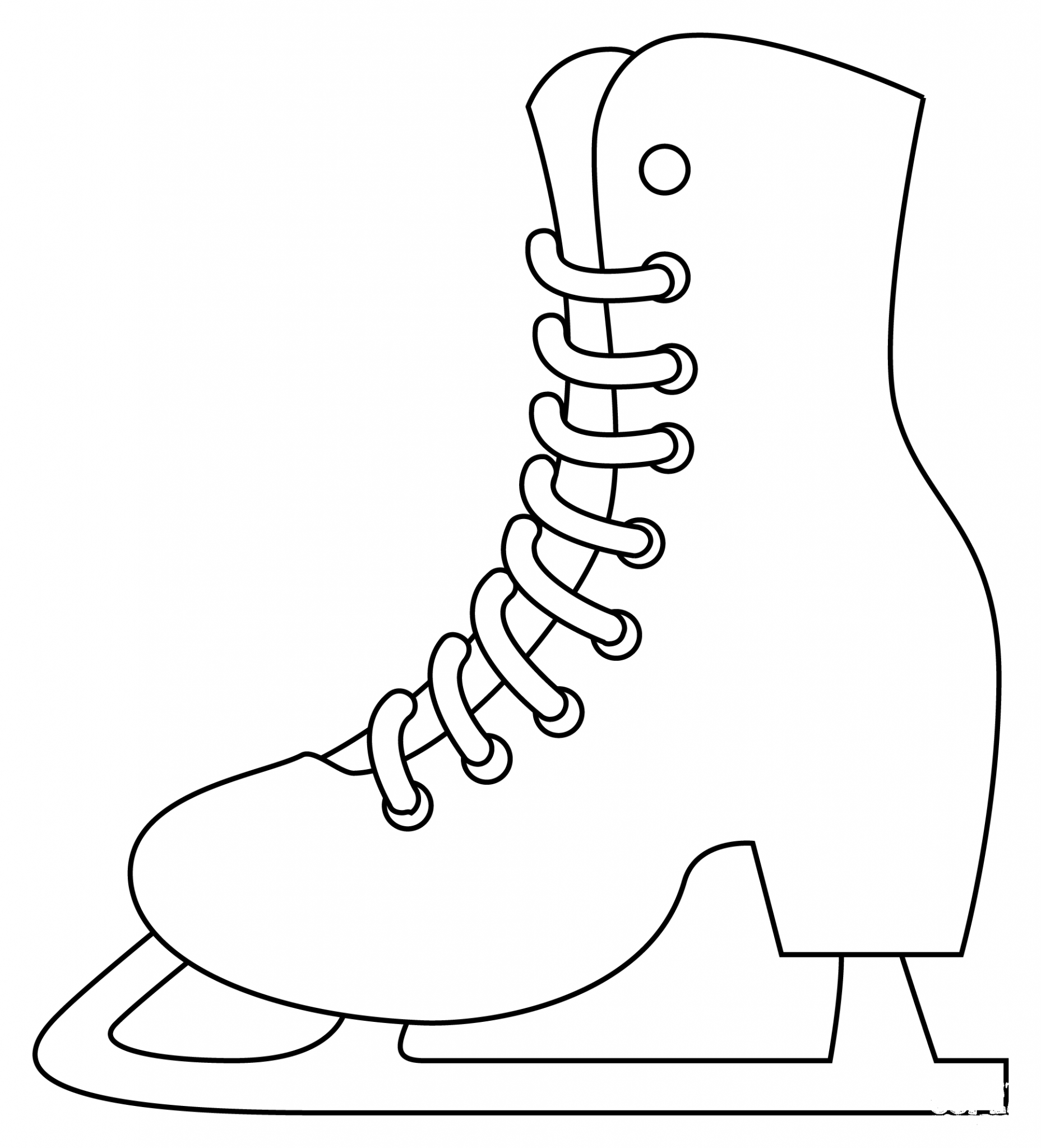 Ice Skate coloring page - ColouringPages
