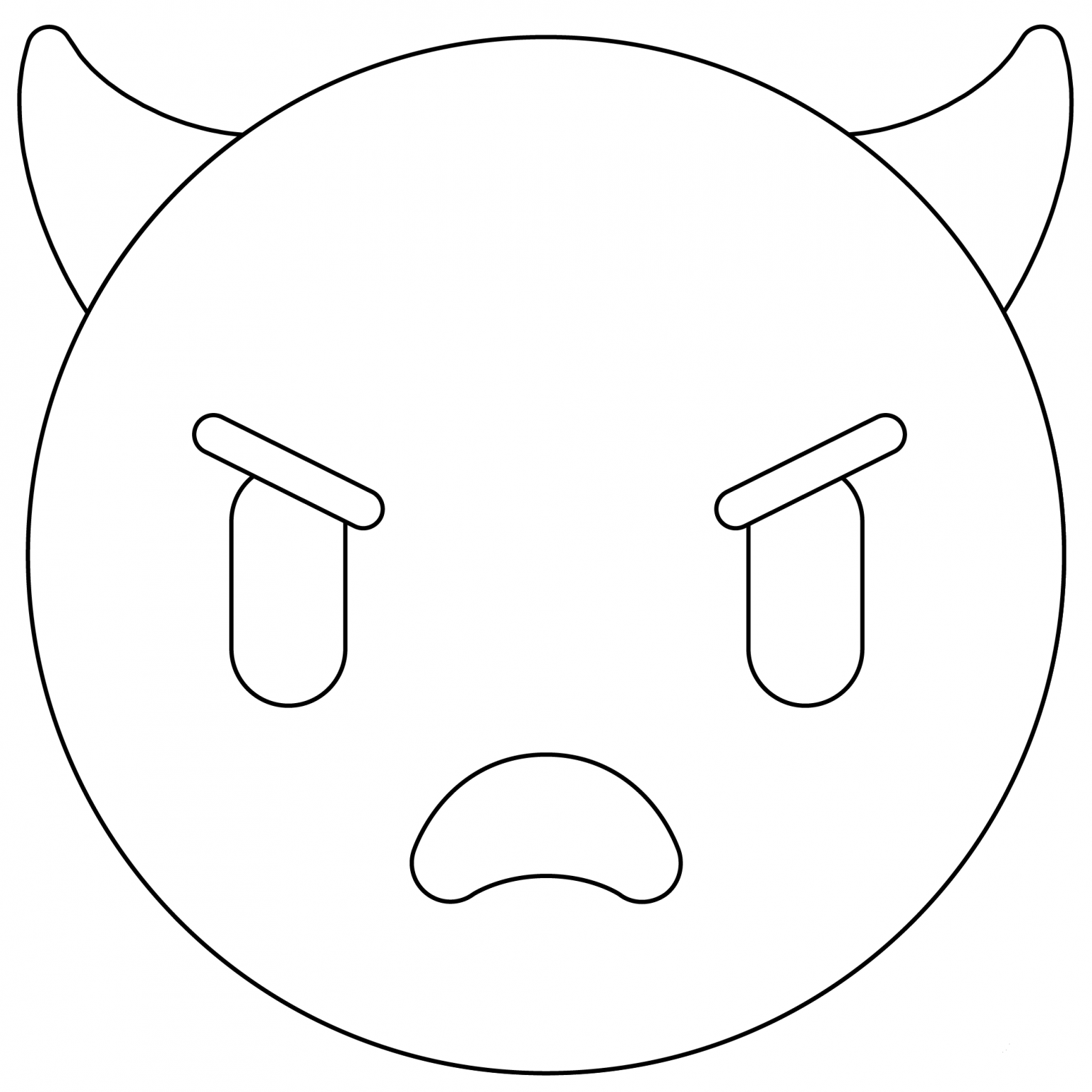 Imp Face Emoji coloring page - ColouringPages