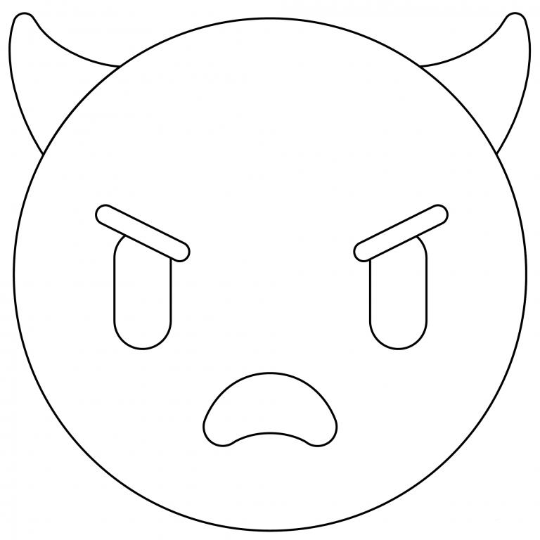 Imp Face Emoji coloring page - ColouringPages