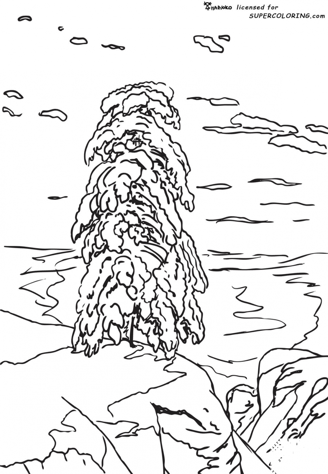 In The Northern Wilderness By Ivan Shishkin coloring page - ColouringPages