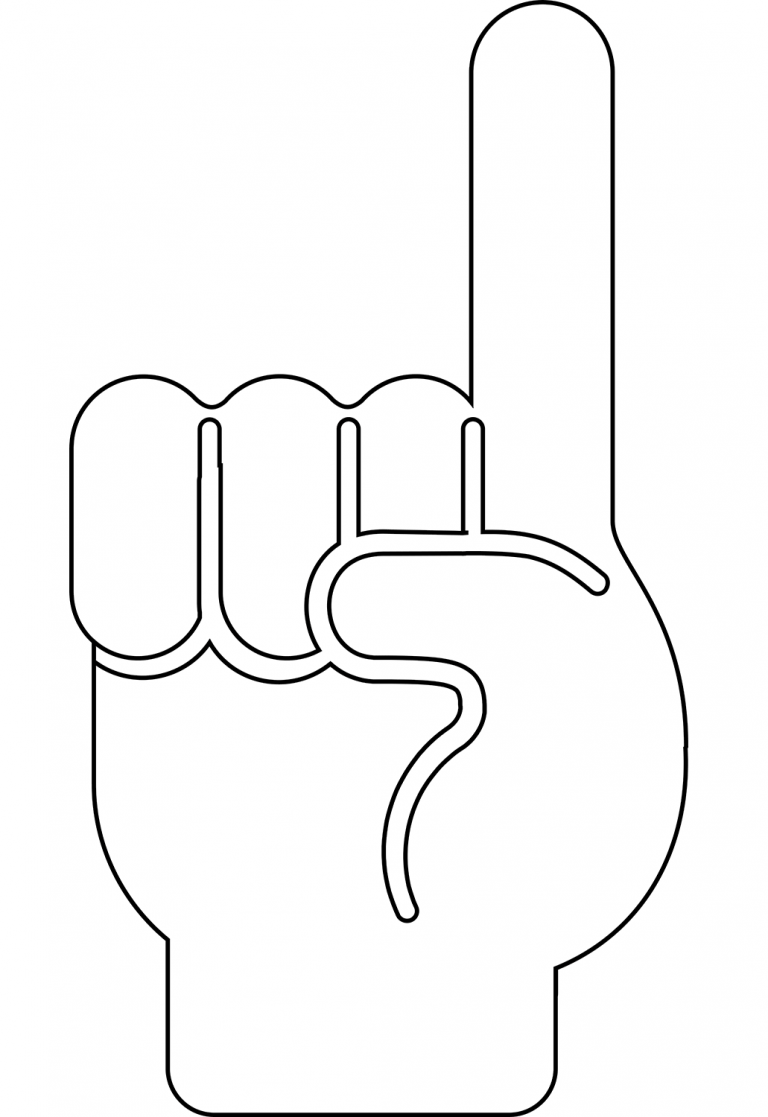 Index Finger Emoji coloring page - ColouringPages