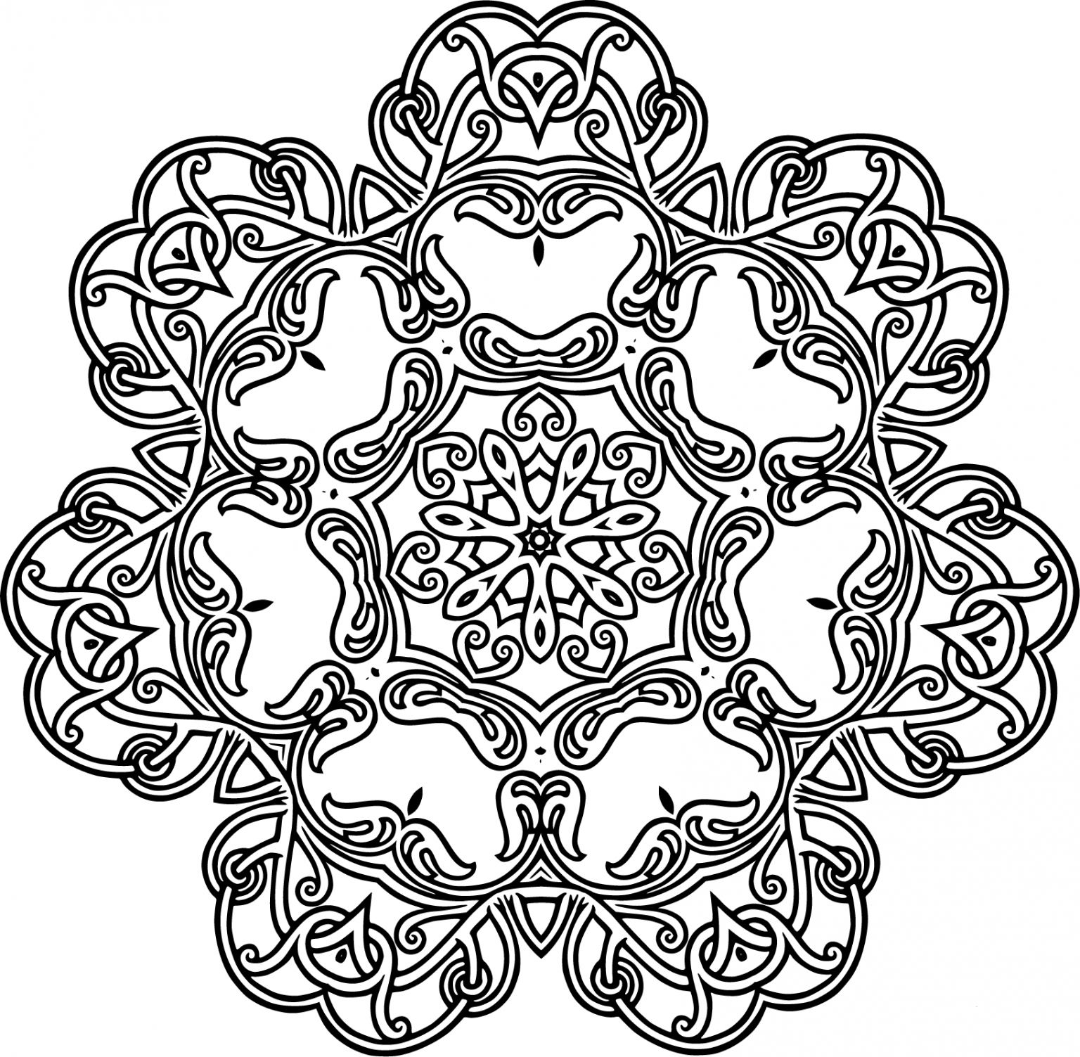 Interlocking Geometric Design coloring page - ColouringPages