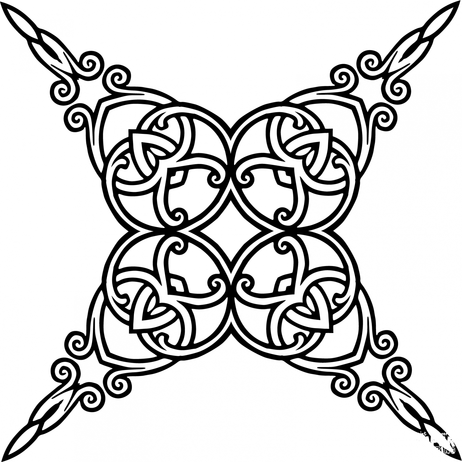 Interlocking Geometric Design coloring page - ColouringPages