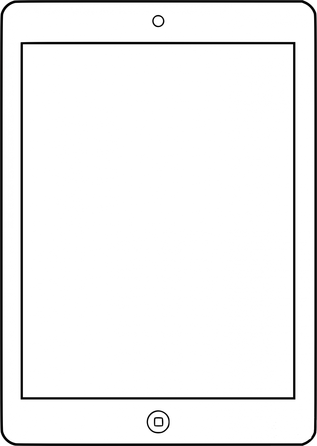 IPad Outline coloring page - ColouringPages