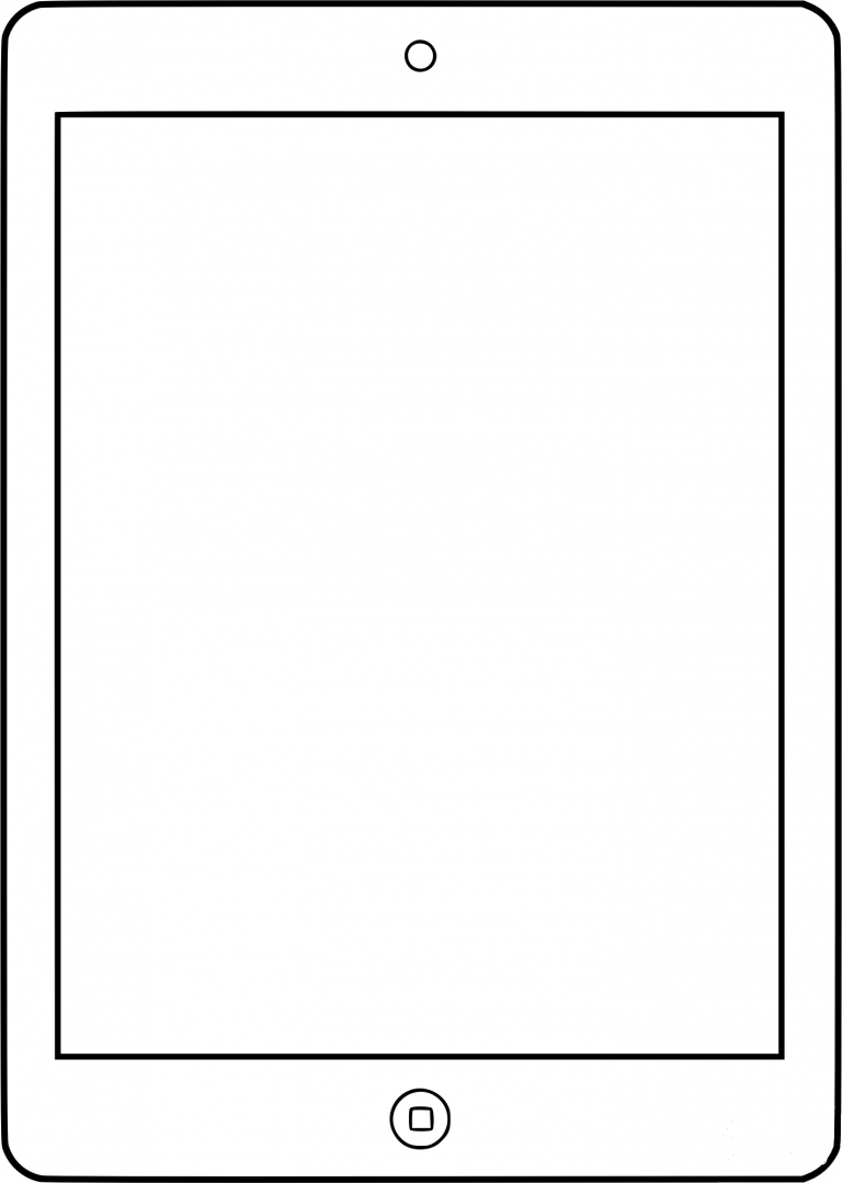 IPad Outline coloring page - ColouringPages