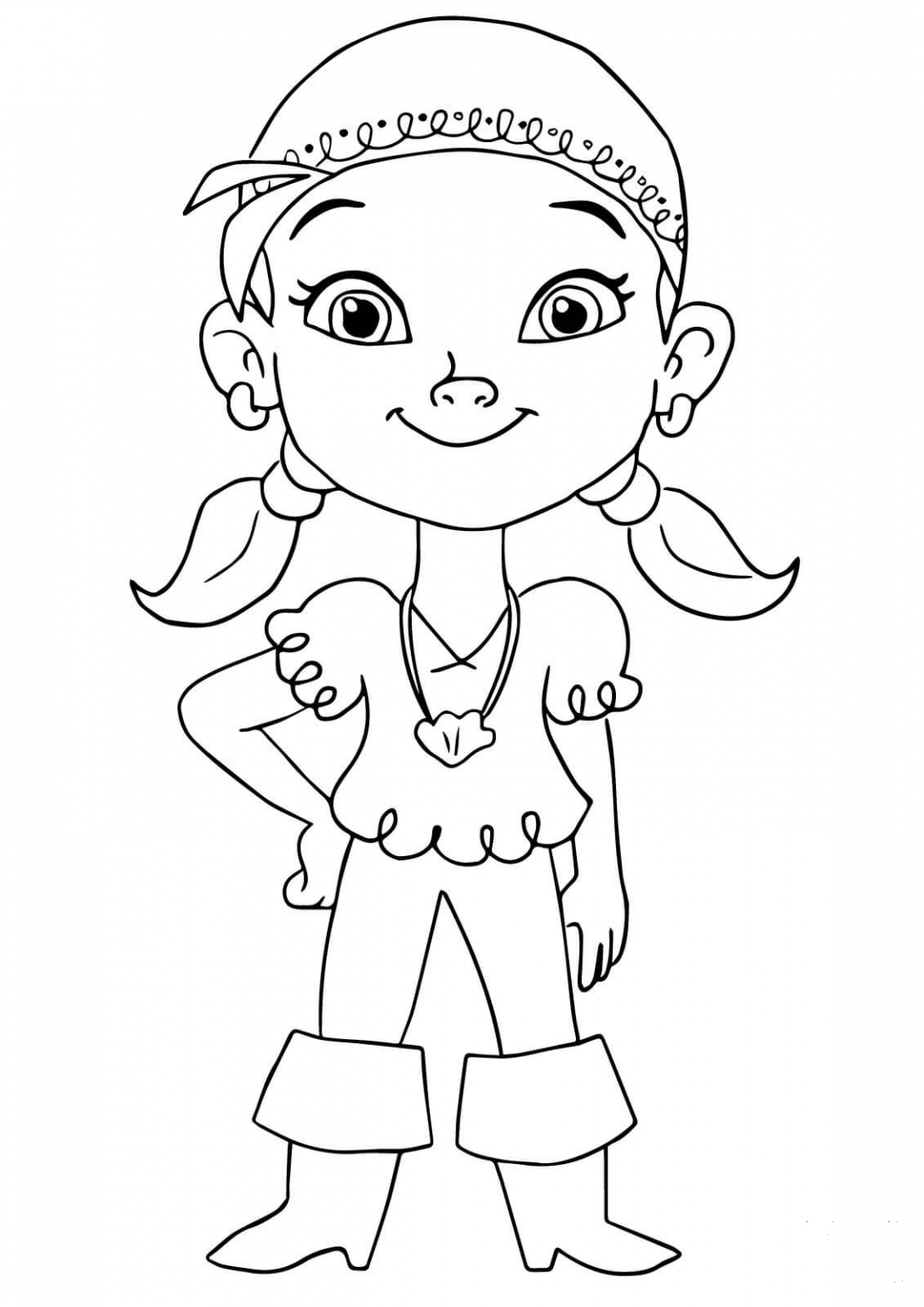 Izzy Pirate coloring page - ColouringPages