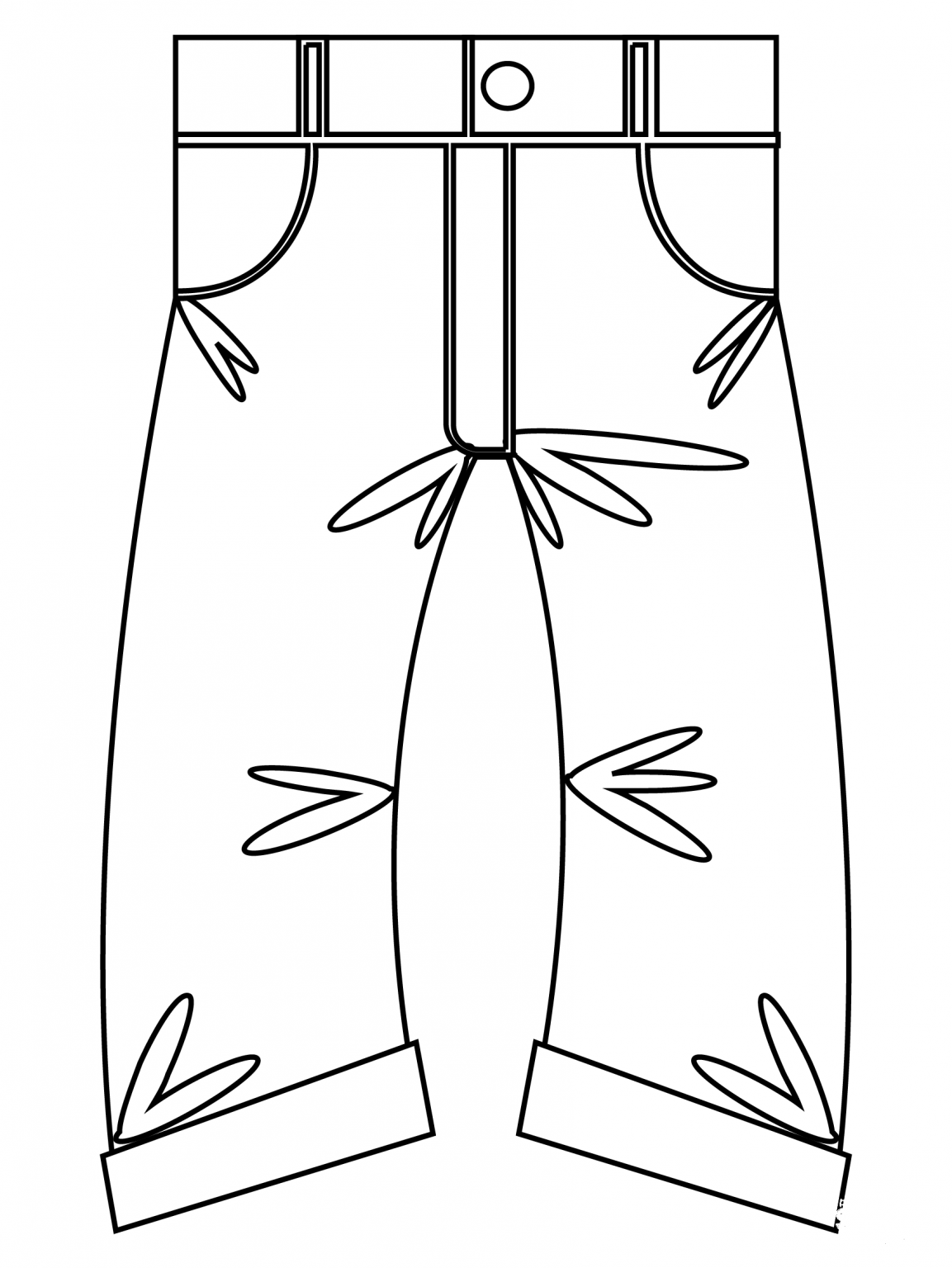 Jeans coloring page - ColouringPages