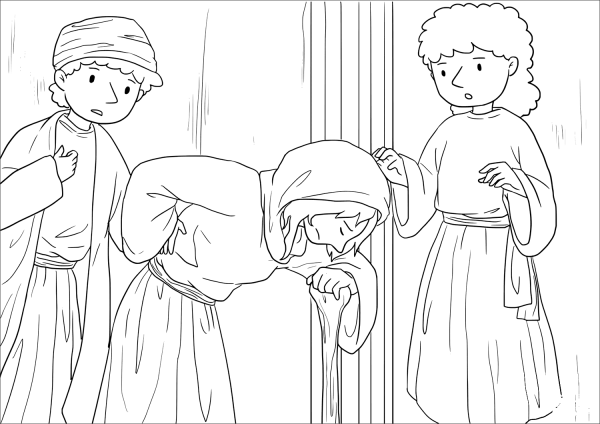Jesus Heals A Crippled Woman On The Sabbath Luke 13 10 17 Coloring
