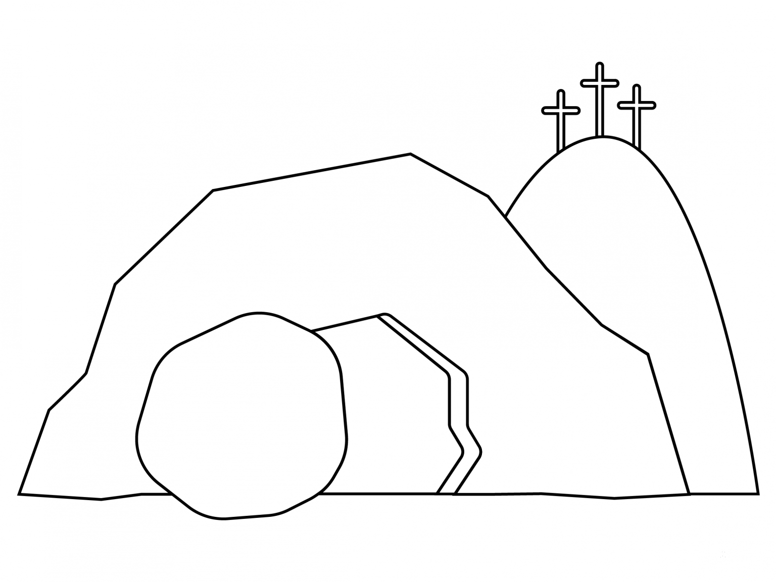 Jesus Tomb coloring page - ColouringPages