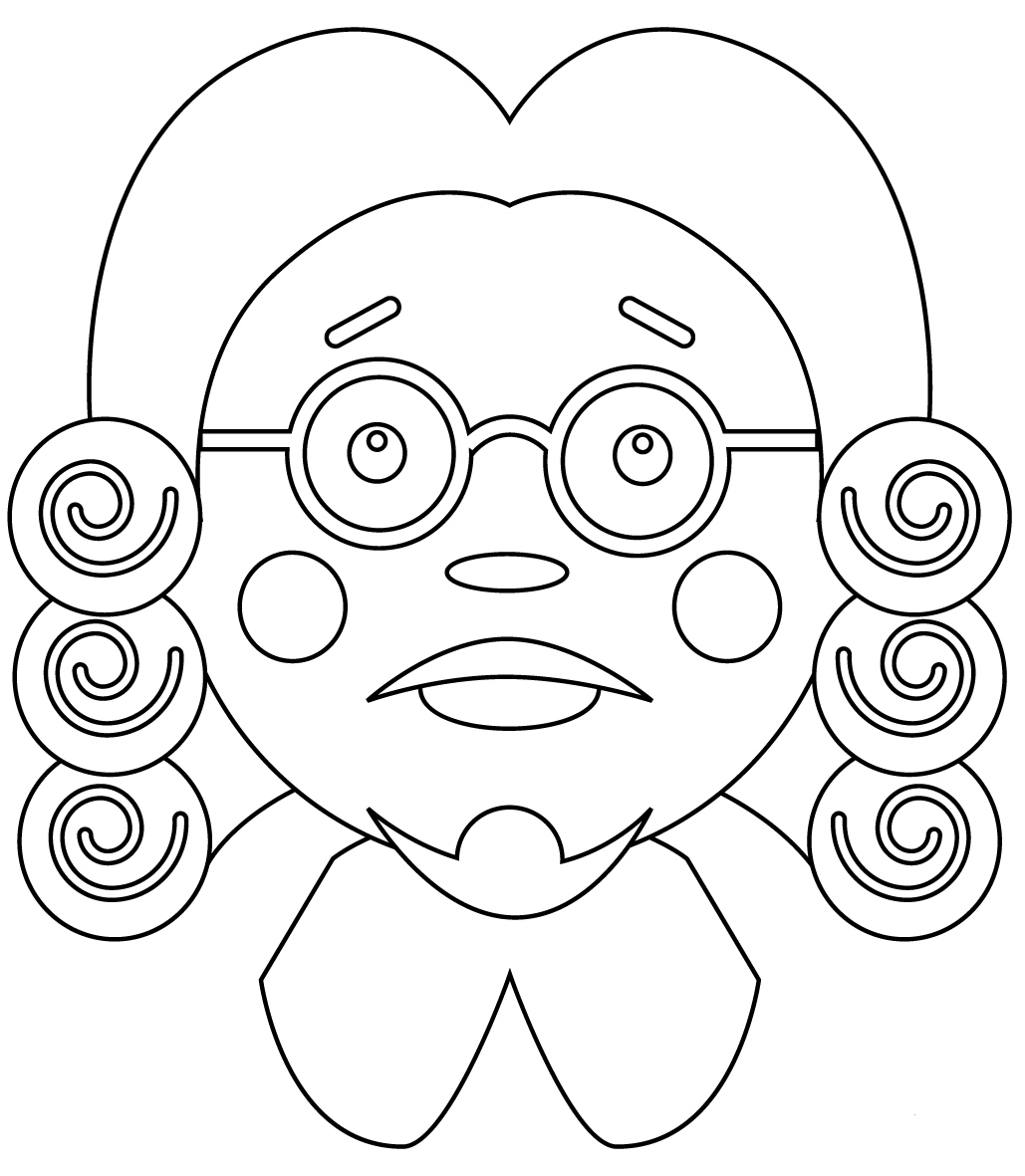 Judge Wig coloring page - ColouringPages