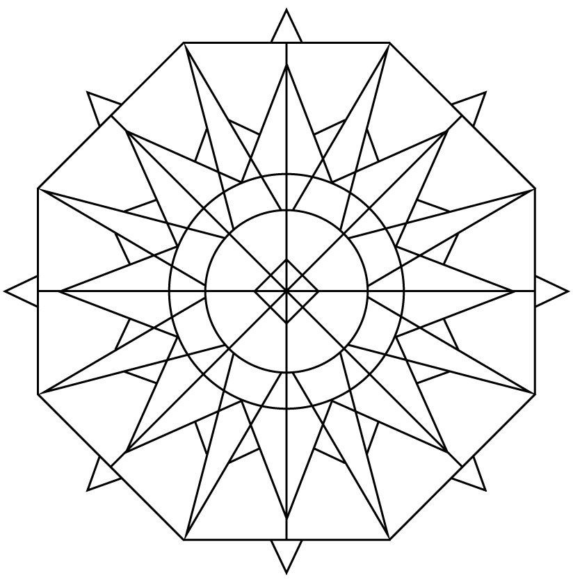 Kaleidoscope coloring page - ColouringPages