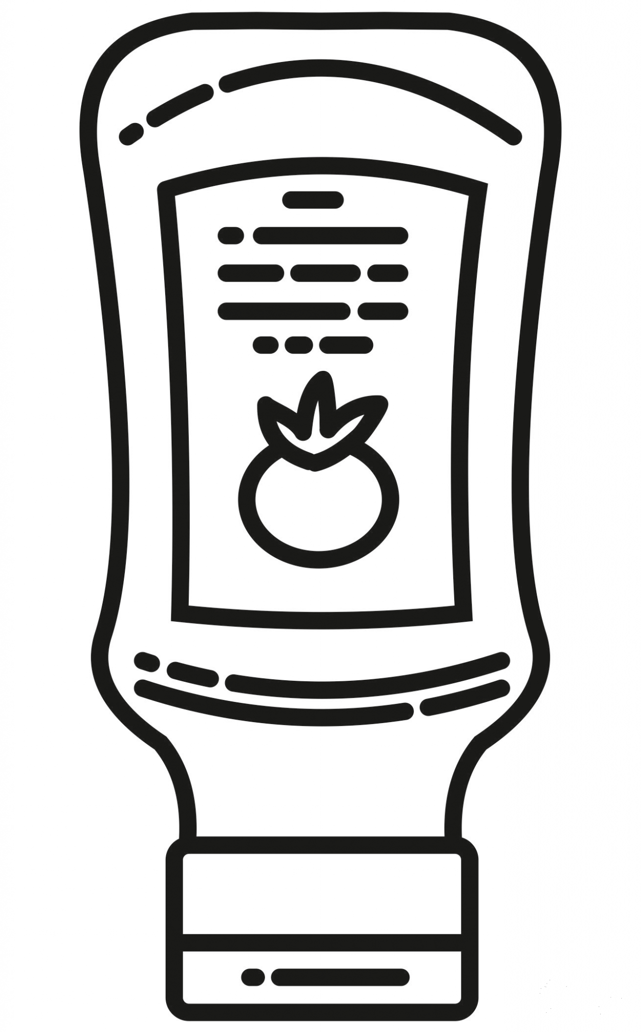 Ketchup coloring page - ColouringPages