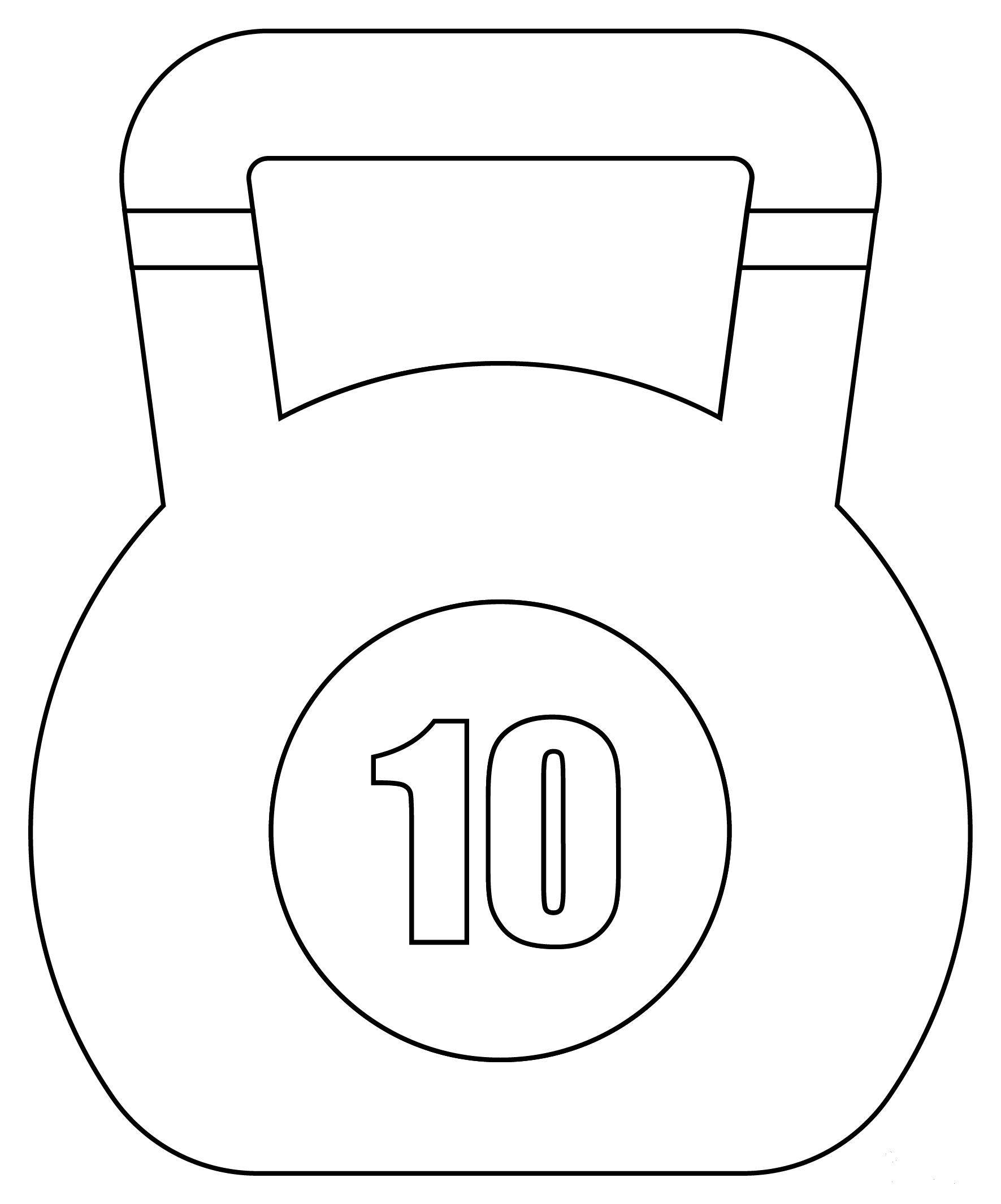 Kettlebell coloring page - ColouringPages