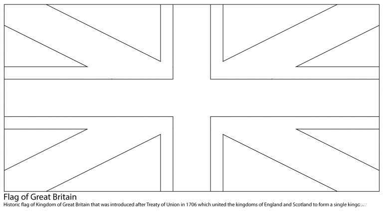 Kingdom of Great Britain Flag coloring page - ColouringPages
