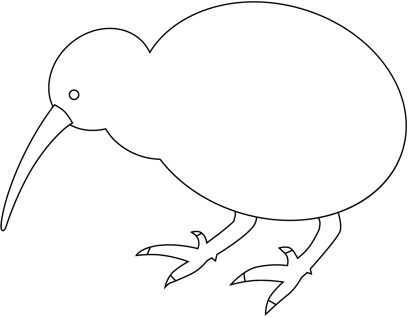 Kiwi Bird coloring page - ColouringPages