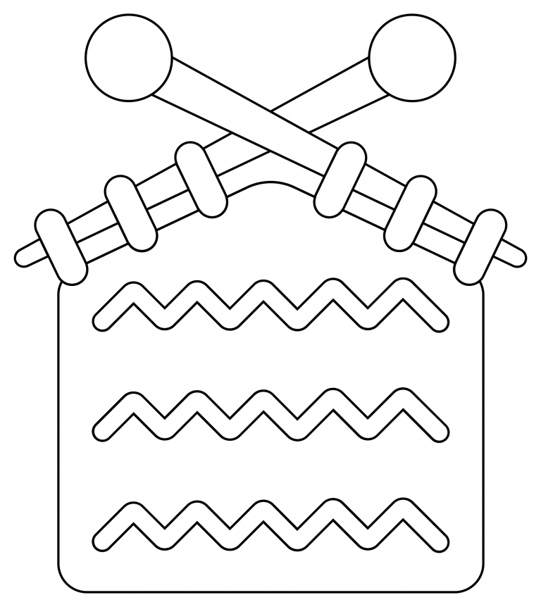 Knitting coloring page - ColouringPages
