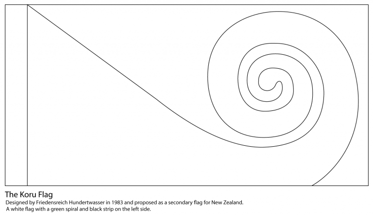 Koru Flag coloring page - ColouringPages