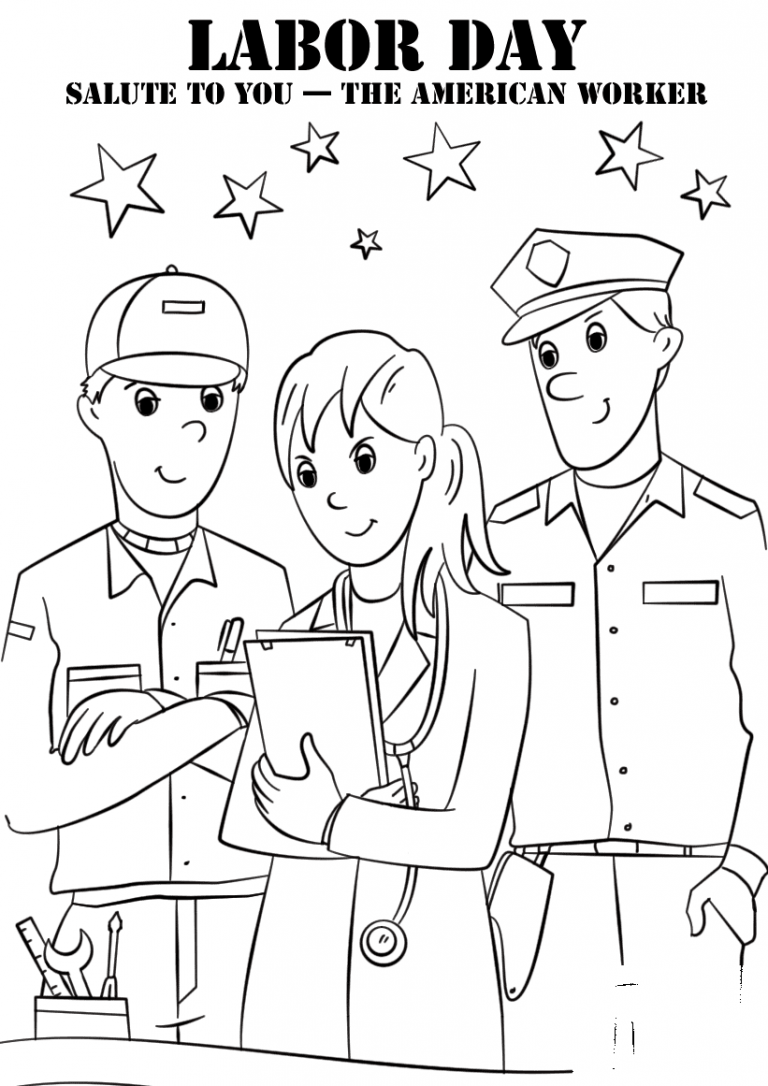 Labor Day Salute to You - the American Worker coloring page ...