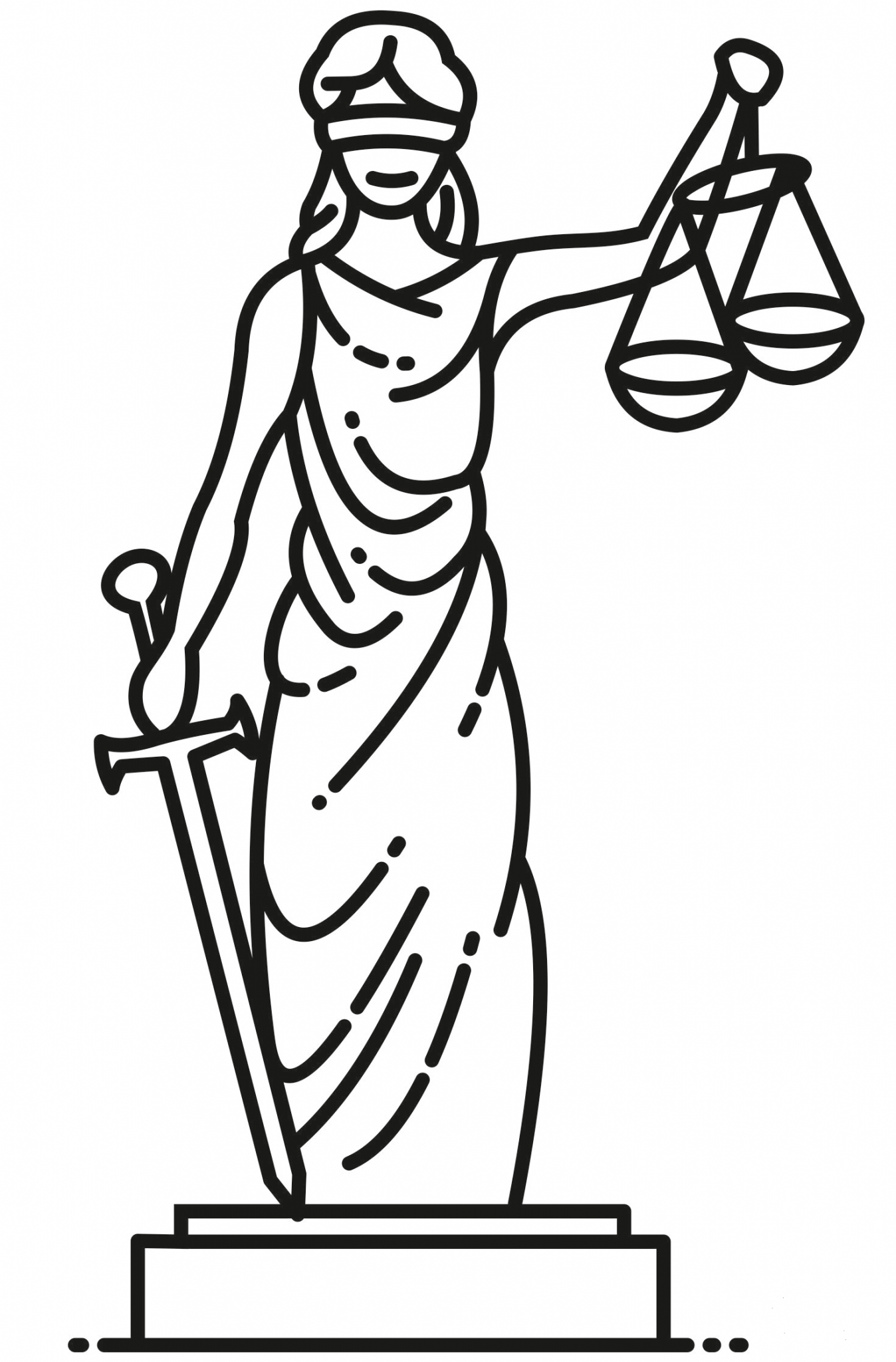 Lady Justice coloring page - ColouringPages