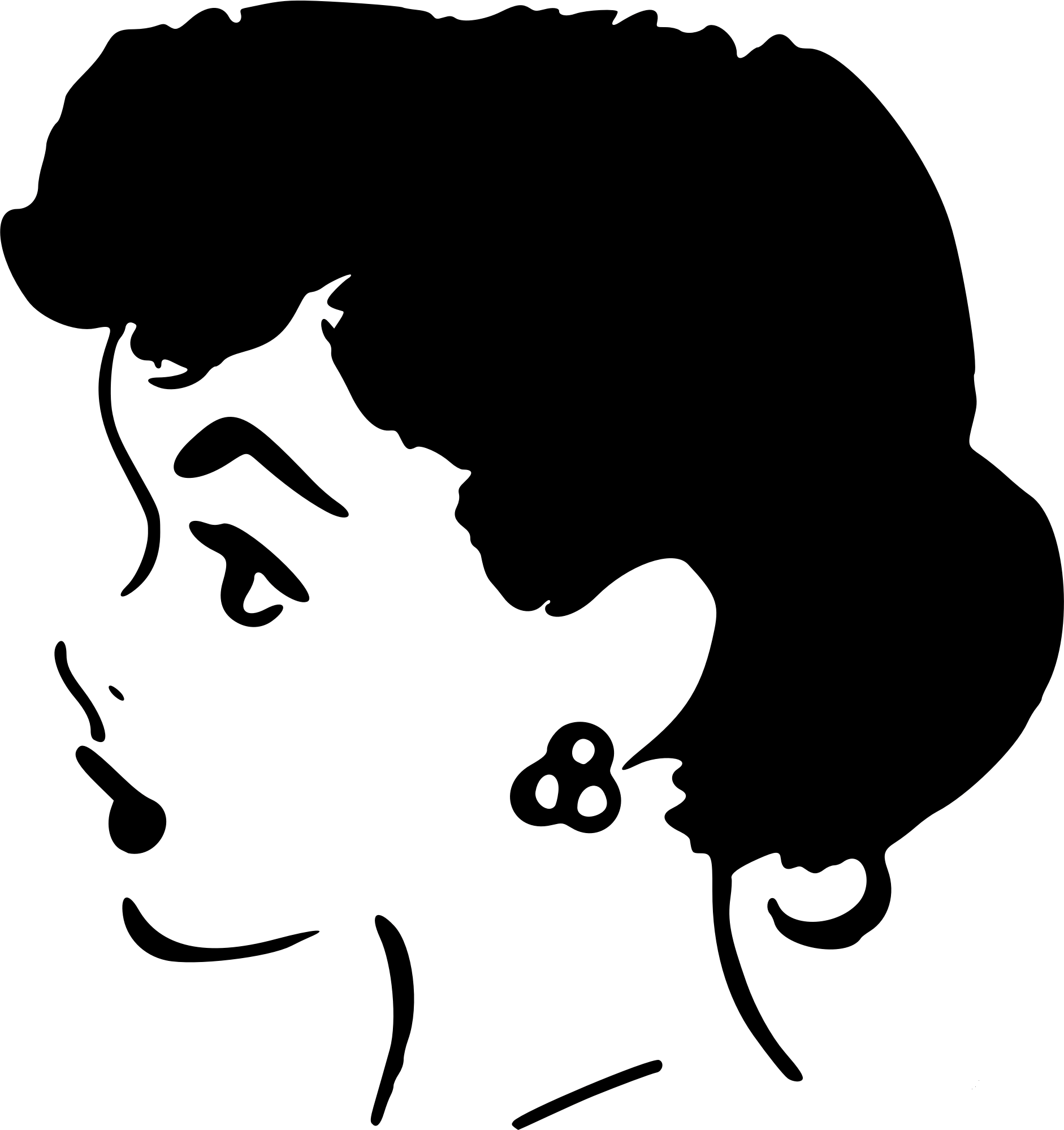 Ladys Head in Profile coloring page - ColouringPages