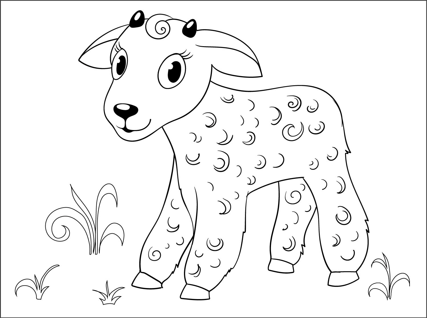 Lamb coloring page - ColouringPages