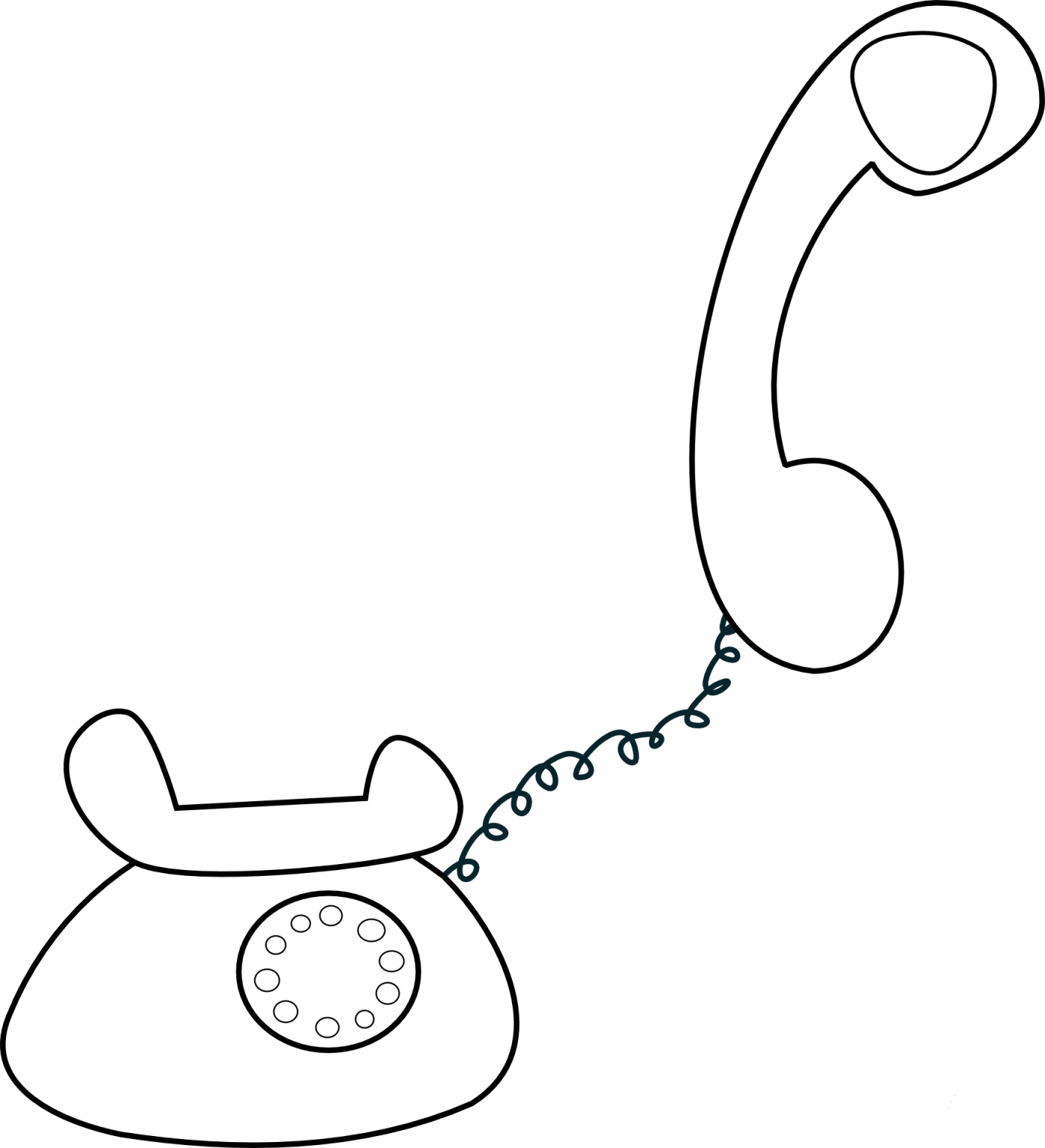 Landline Phone coloring page - ColouringPages